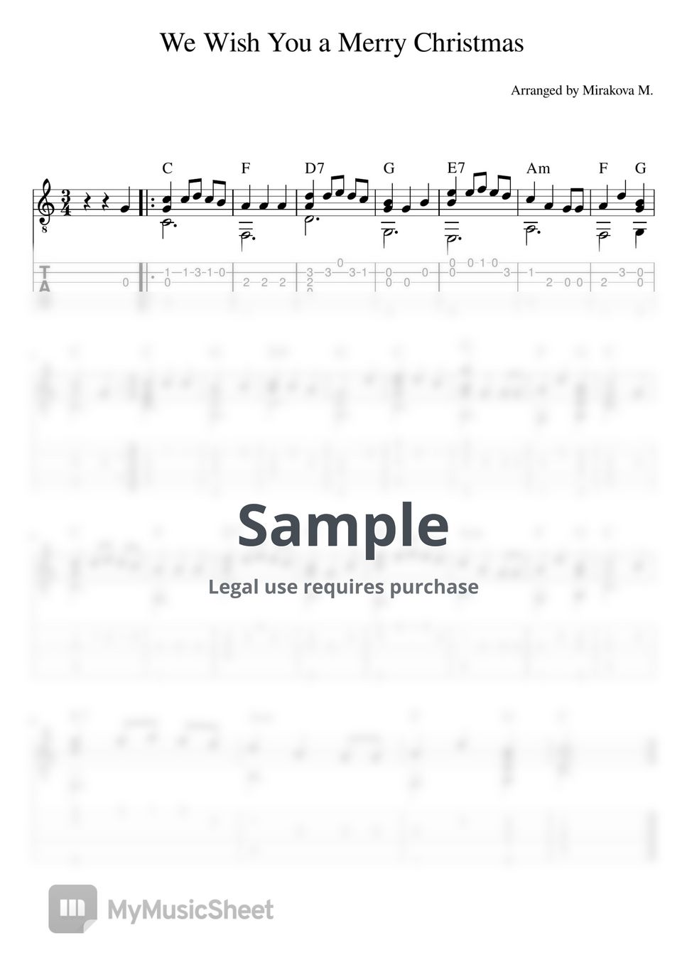 We Wish You A Merry Christmas Chords For Guitar We Wish You A Timeless