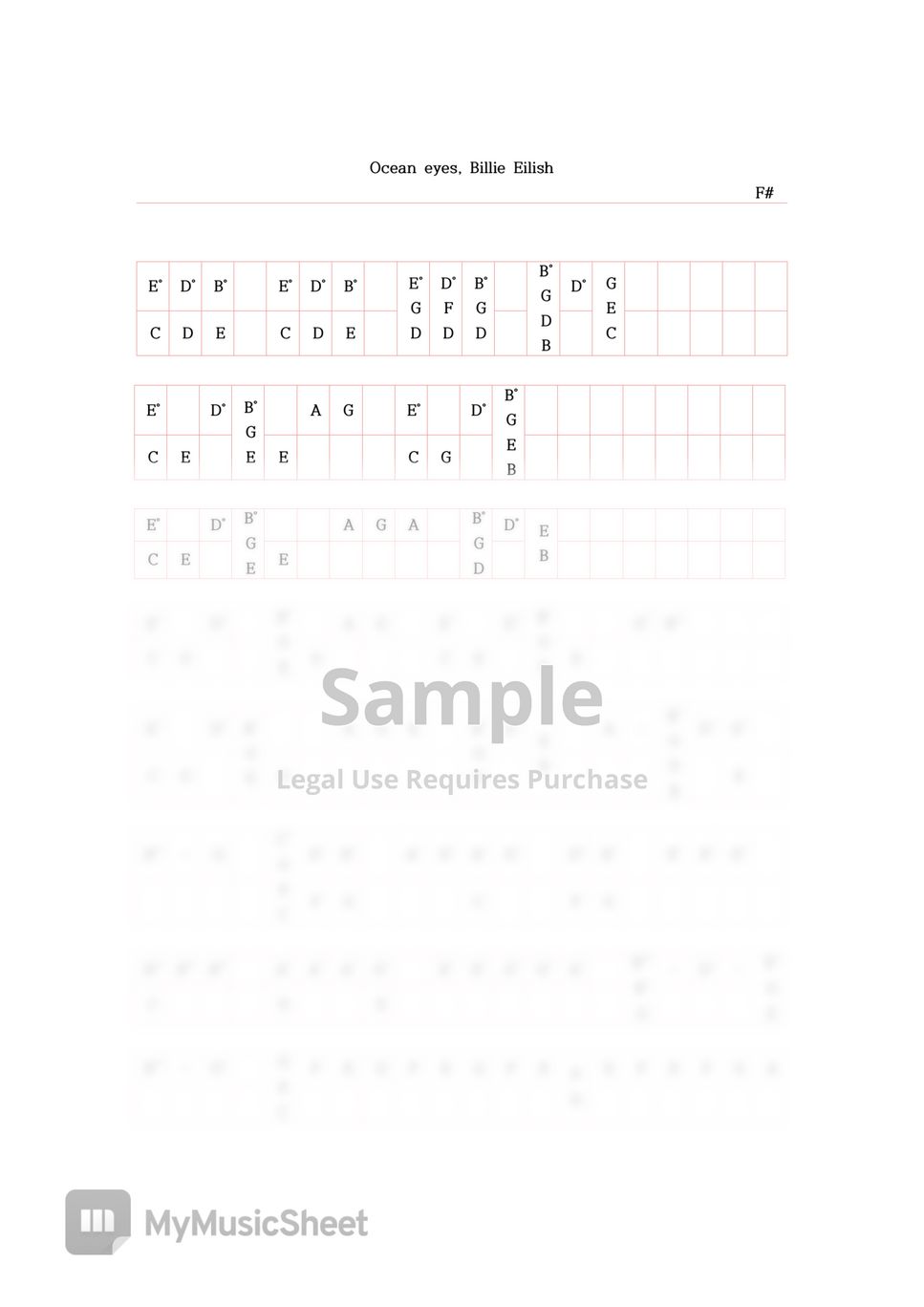 Billie Eilish - Ocean Eyes (IPIDA SOUND) Sheet Music