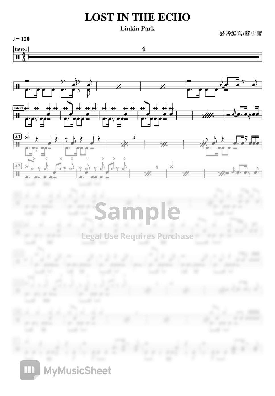 Linkin Park - LOST IN THE ECHO Sheets by DrummerFrank