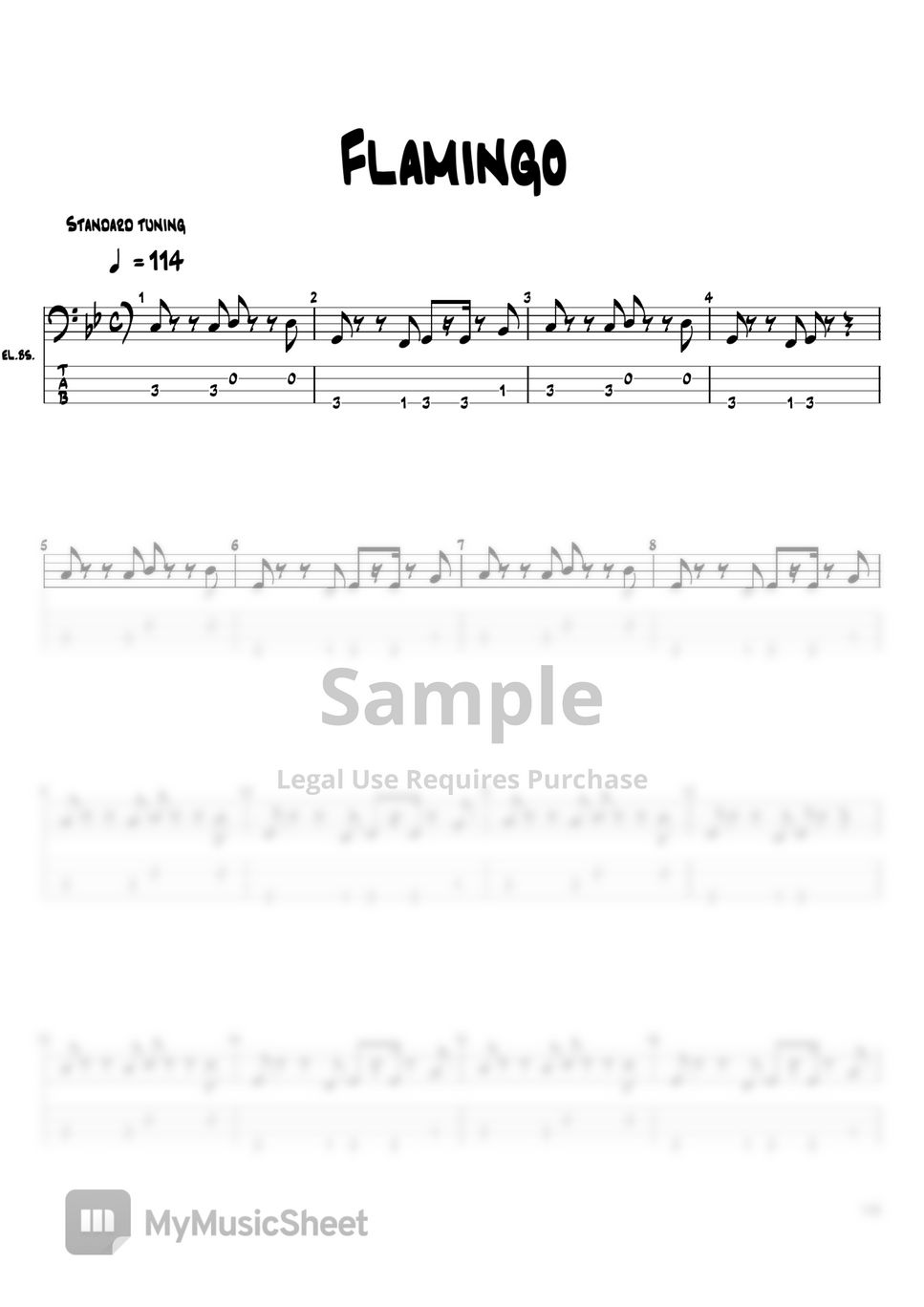 Kenshi Yonezu - Flamingo Tab + 1staff by 김날새