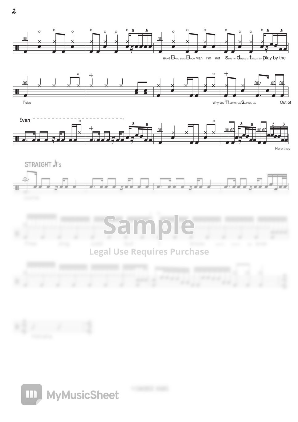 Stray Kids(스트레이키즈) - Thunderous Stray Kids Sheet Music by Gwon's DrumLesson