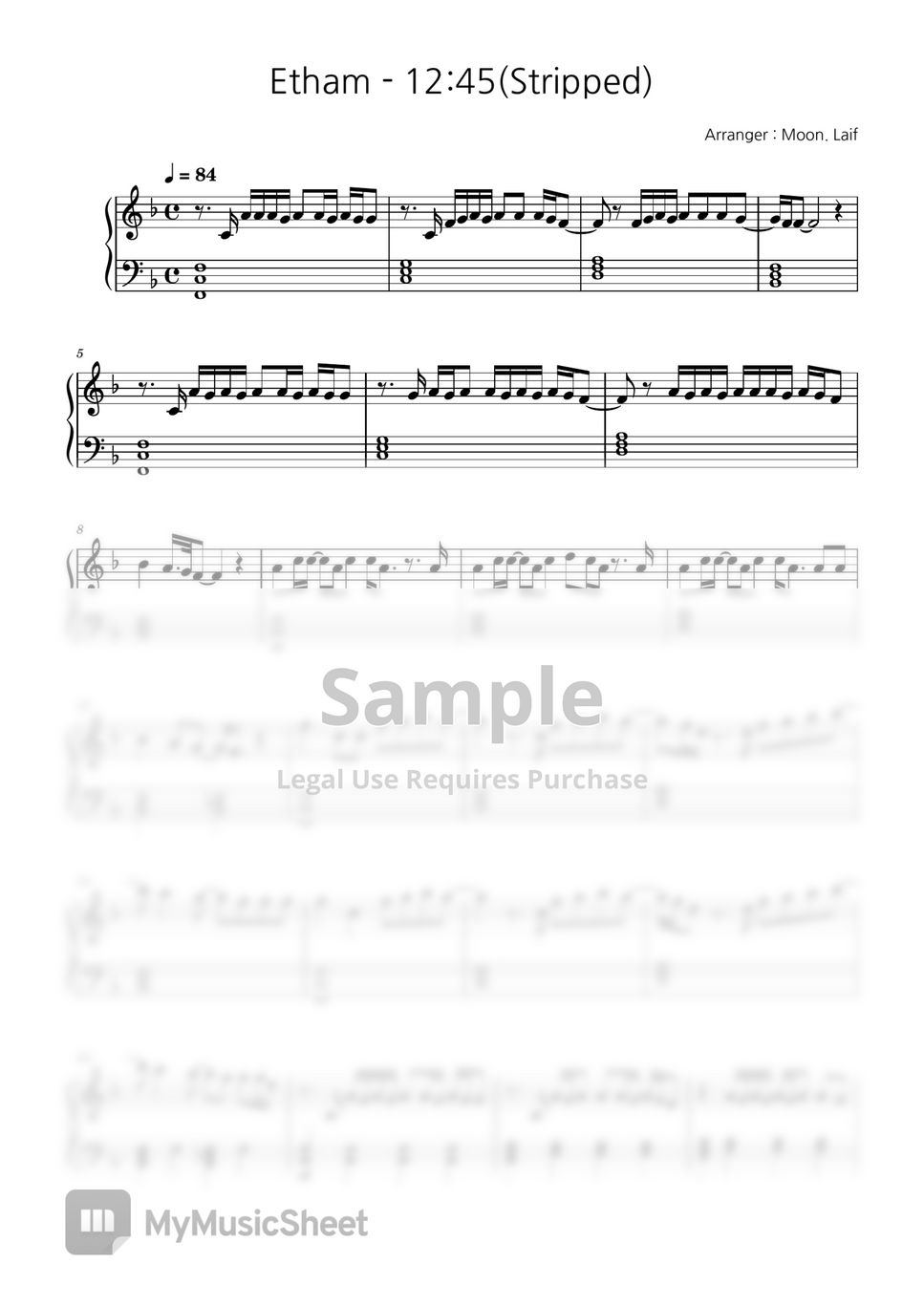 Etham - 12:45 (Stripped) Sheets by Moon. Laif