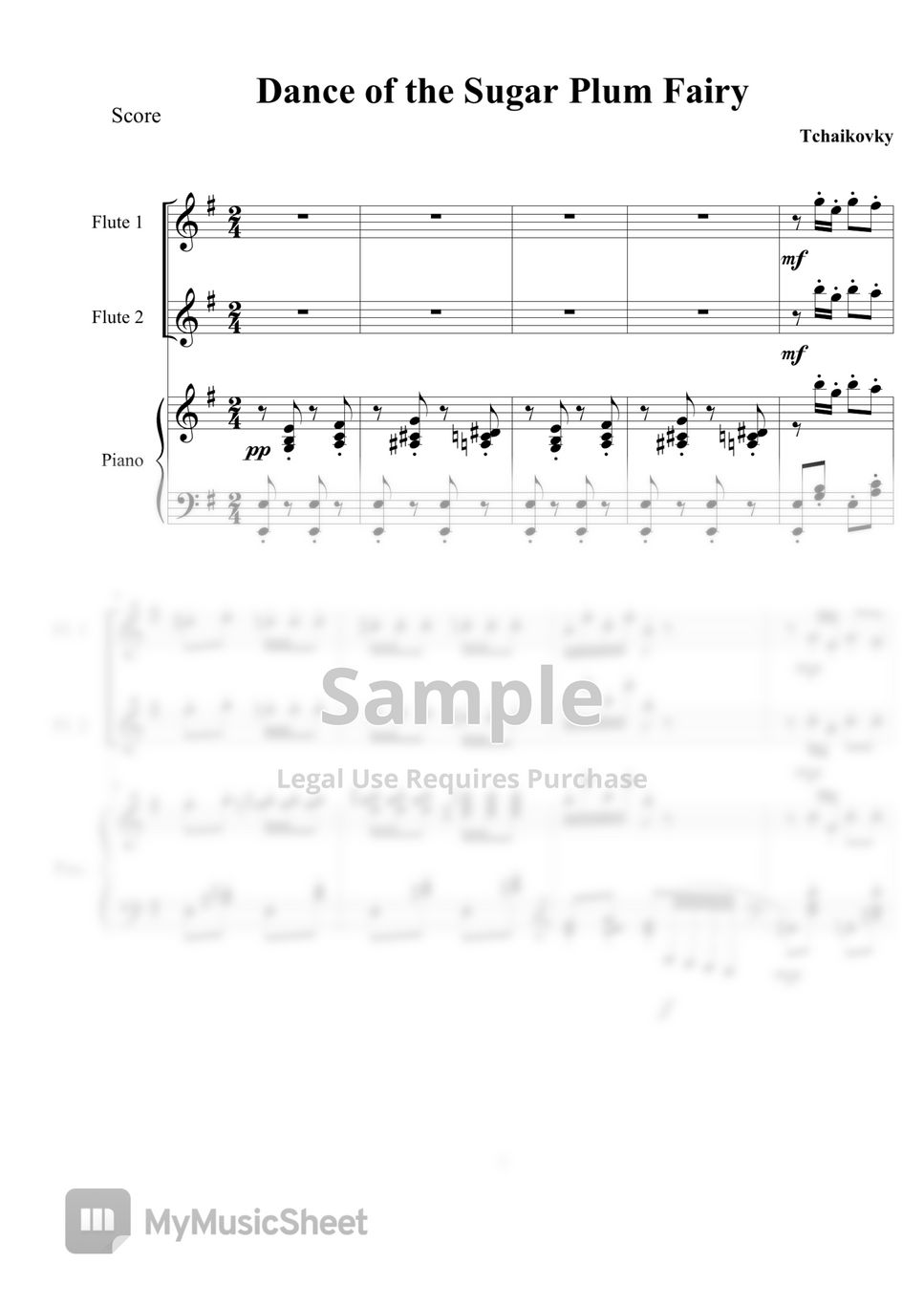 Tchaikovsky - flute duet_Dance of Sugar Plum Fairy(호두까지 인형 사탕요정의 춤 ...