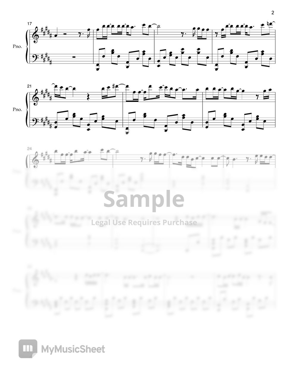 이수현 - 아직 너의 시간에 살아(In Your Time) (사이코지만 괜찮아OST) Sheet Music by Lullu ...