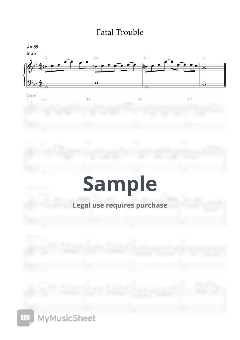 ENHYPEN - Fatal Trouble (EASY PIANO SHEET) Sheet Music by Pianella Piano