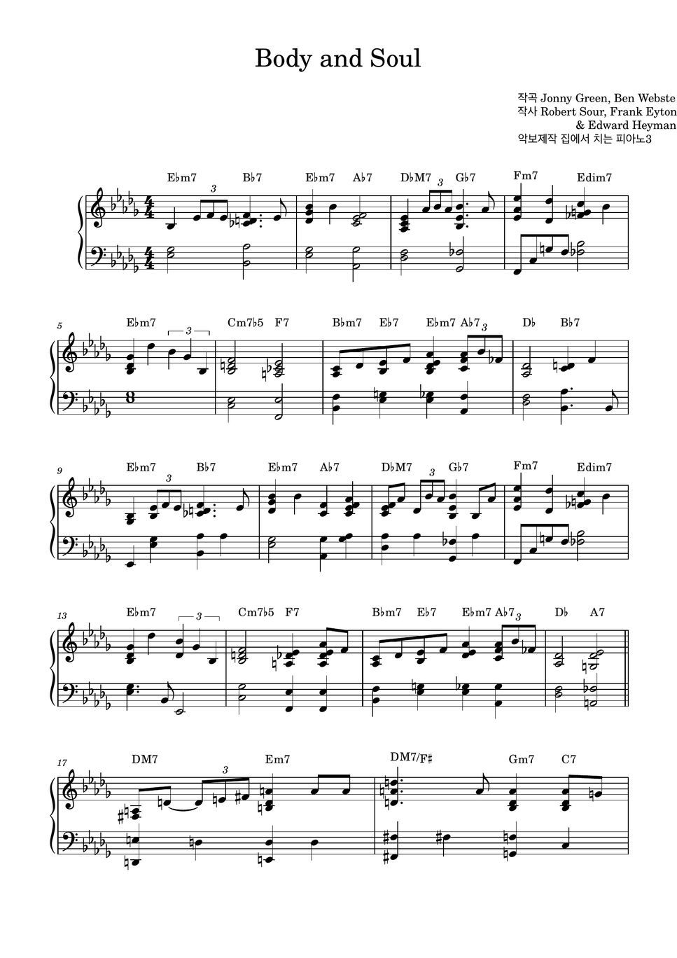 Johnny Green - Body and Soul Partitura by House.Play.Piano3