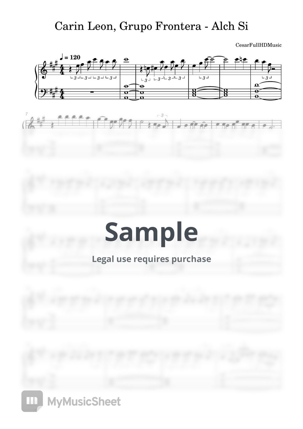 Carin Leon, Grupo Frontera - Alch Si Sheet Music