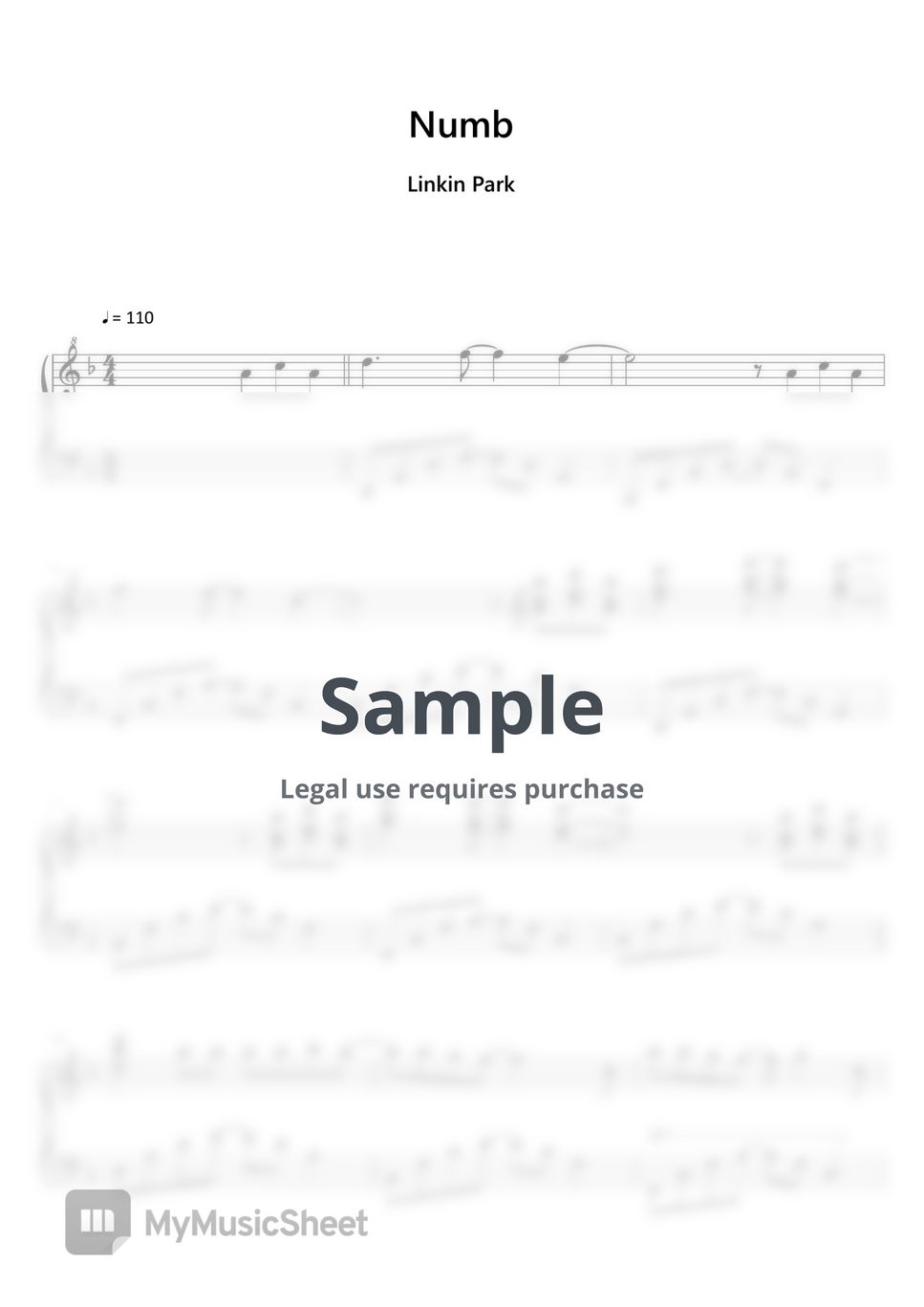 Linkin Park - Numb (Sheet Music, MIDI,) แผ่น by sayu