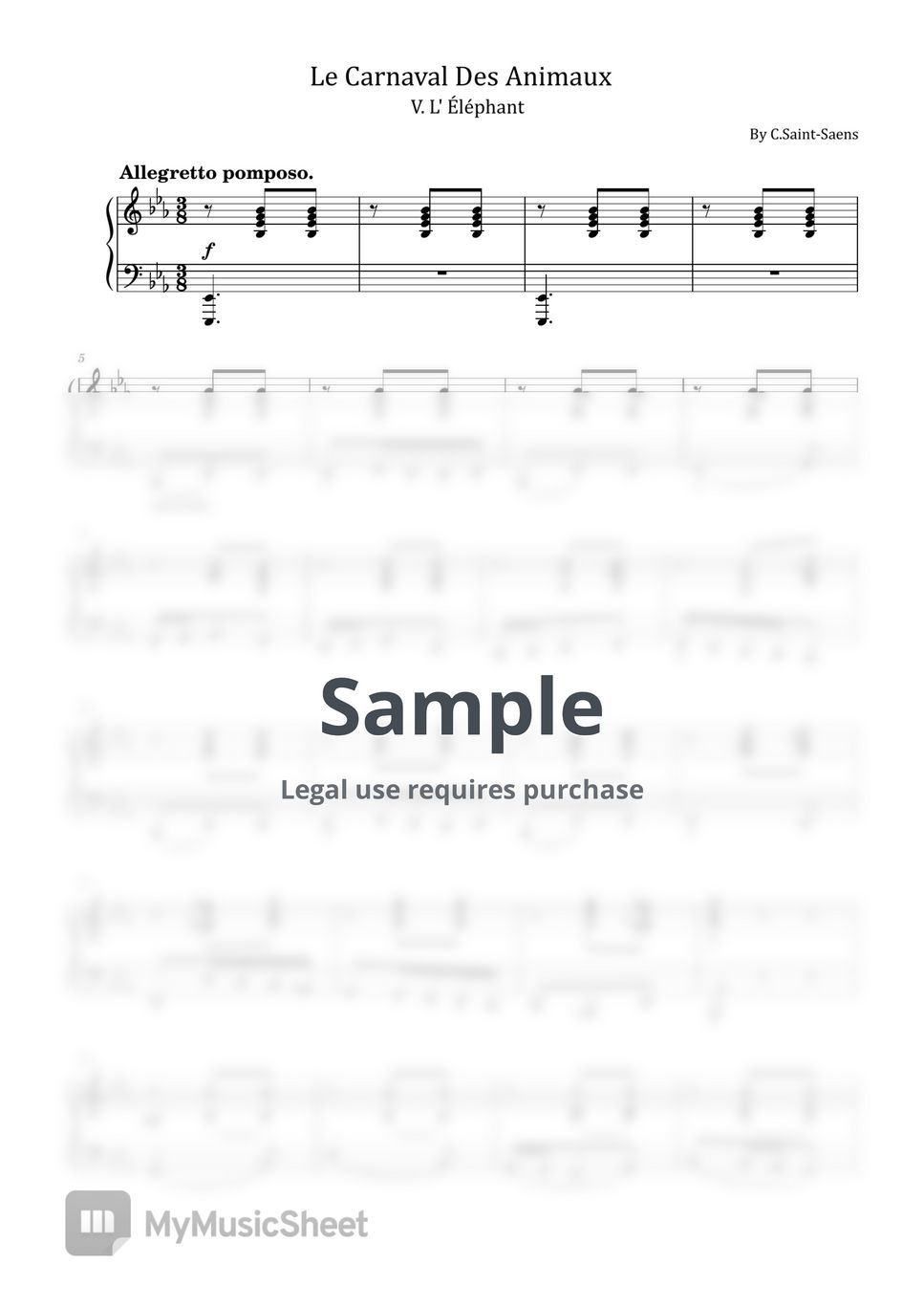C.Saint-Saens - Le Carnaval Des Animaux, V. L' Éléphant (C.Saint-Saens ...