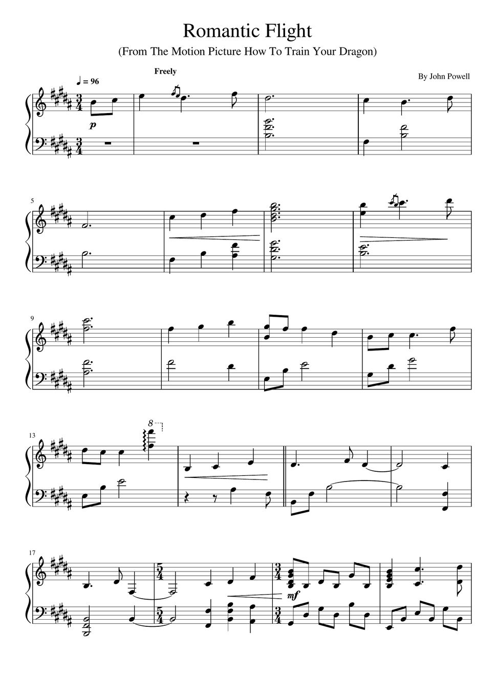 John Powell - Romantic Flight (驯龙记-(From How To Train Your Dragon)-For ...