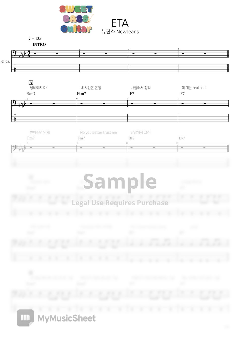 NewJeans - ETA Sheets by Sweet Bass