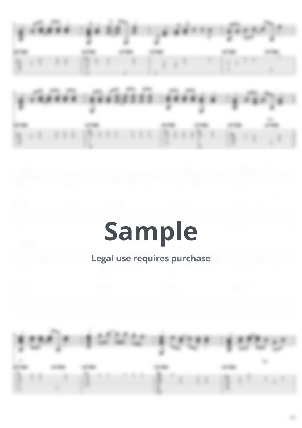 Harry Bellafonte - Jamaica Farewell TAB+1 Staff by Agape Guitar