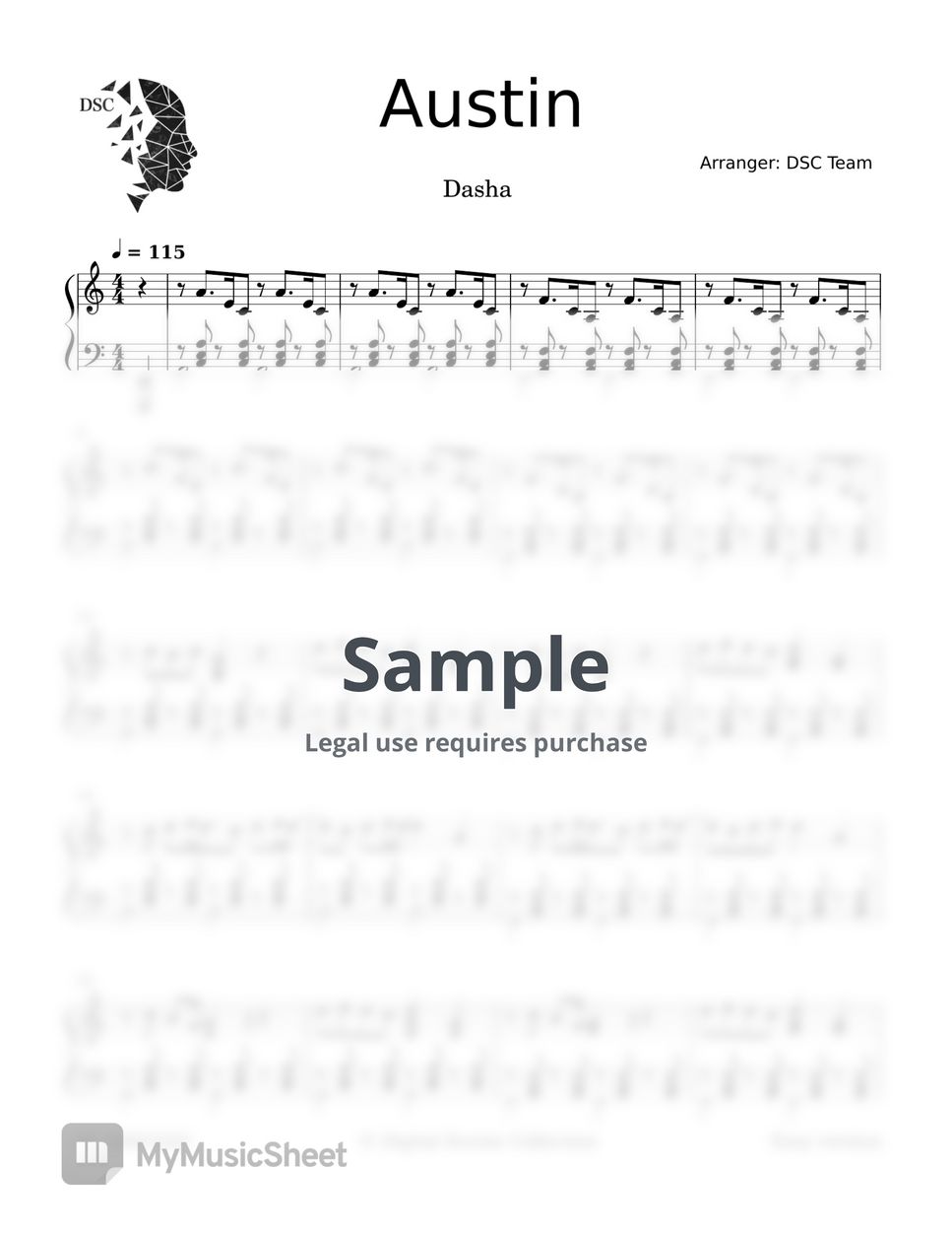 Dasha - Austin Sheet Music by Digital Scores Collection