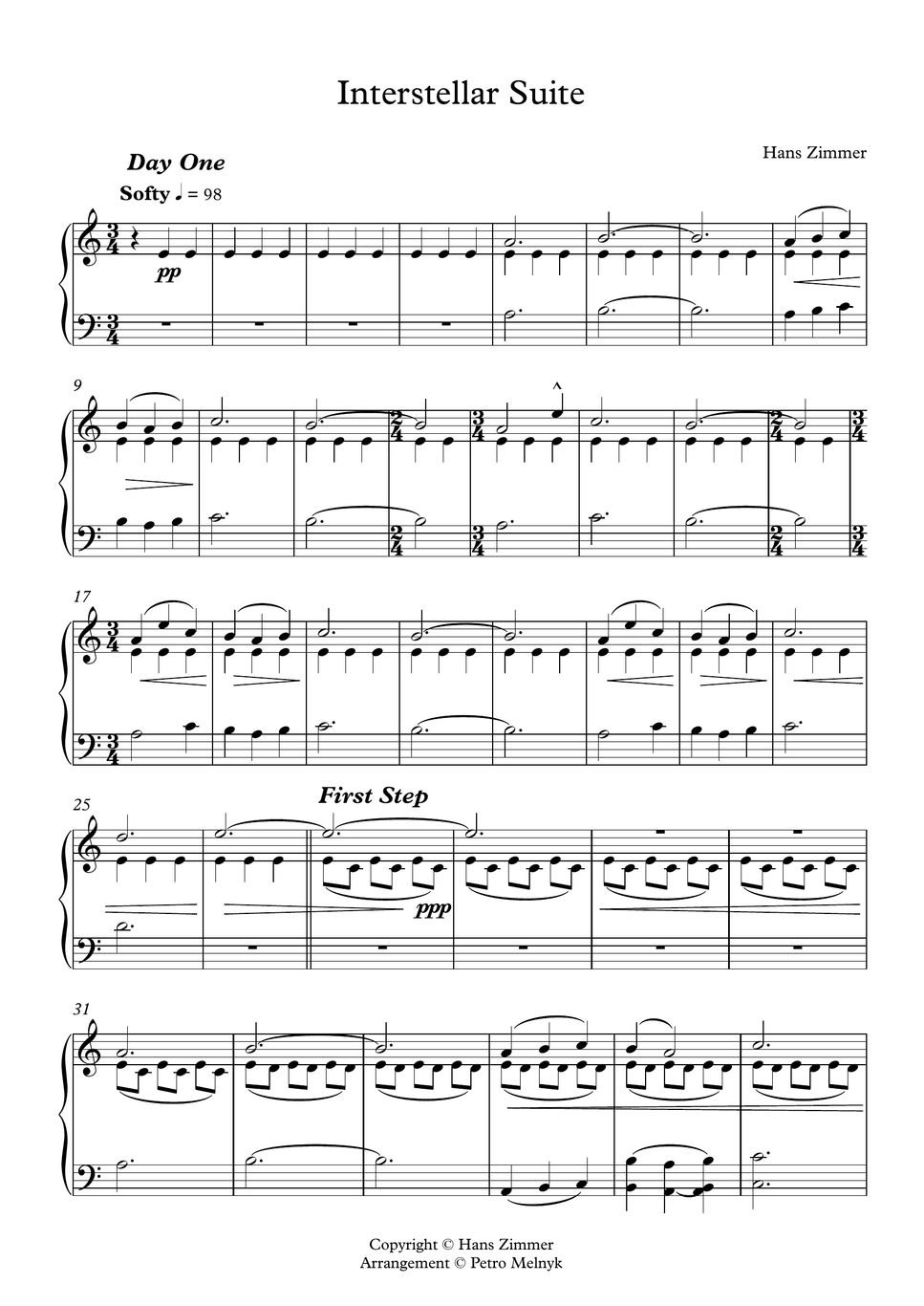 Hans Zimmer - Hans Zimmer - Interstellar Suite Nuty by Petro Melnyk