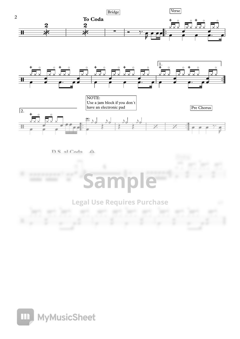 Dua Lipa Break My Heart Bản Nhạc By Drum Transcription Leo Alvarado