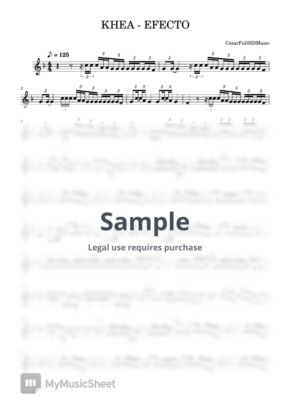 KHEA - EFECTO Partitura