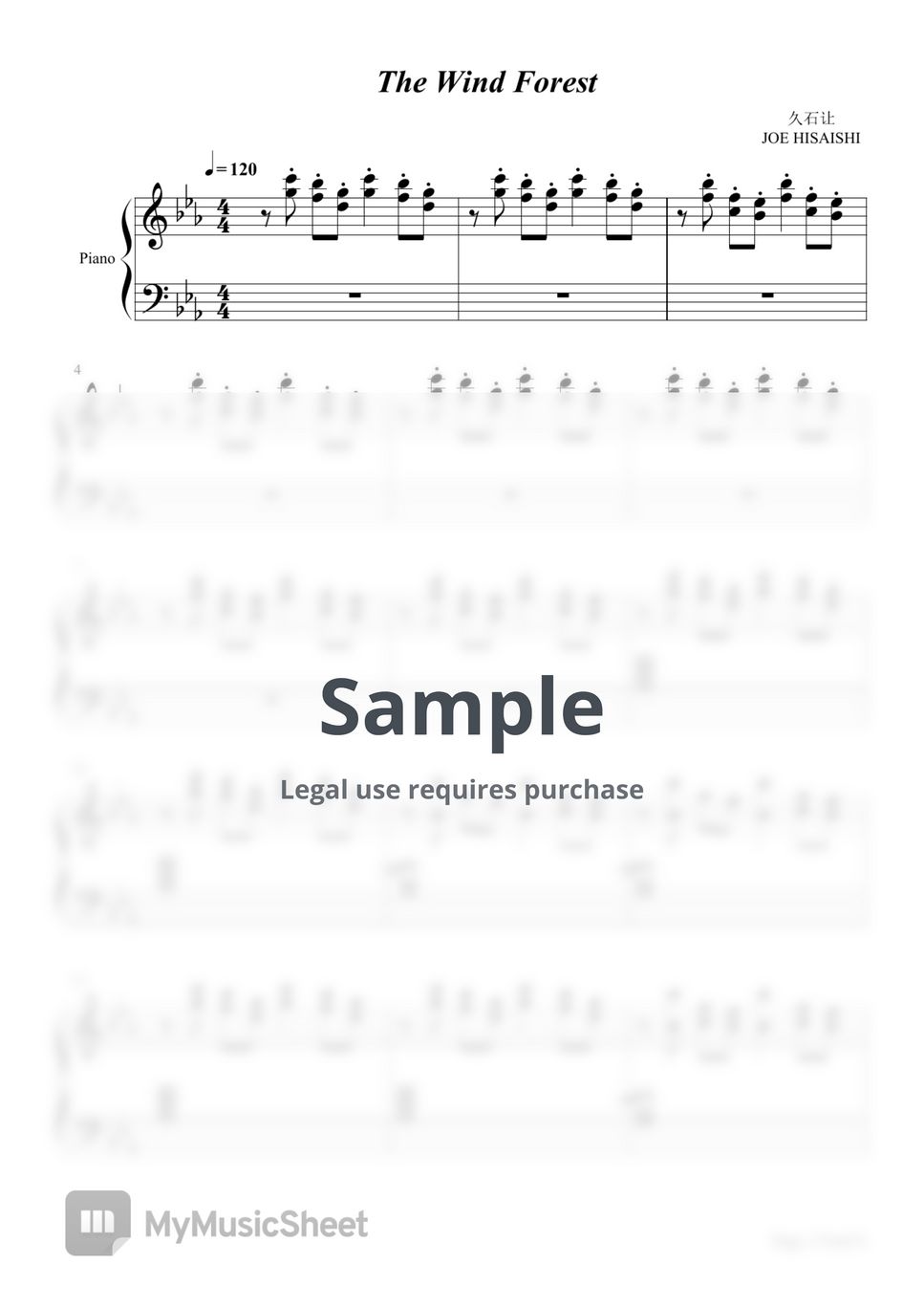 久石让 - The Wind Forest (龙猫) Sheets by dogemusic