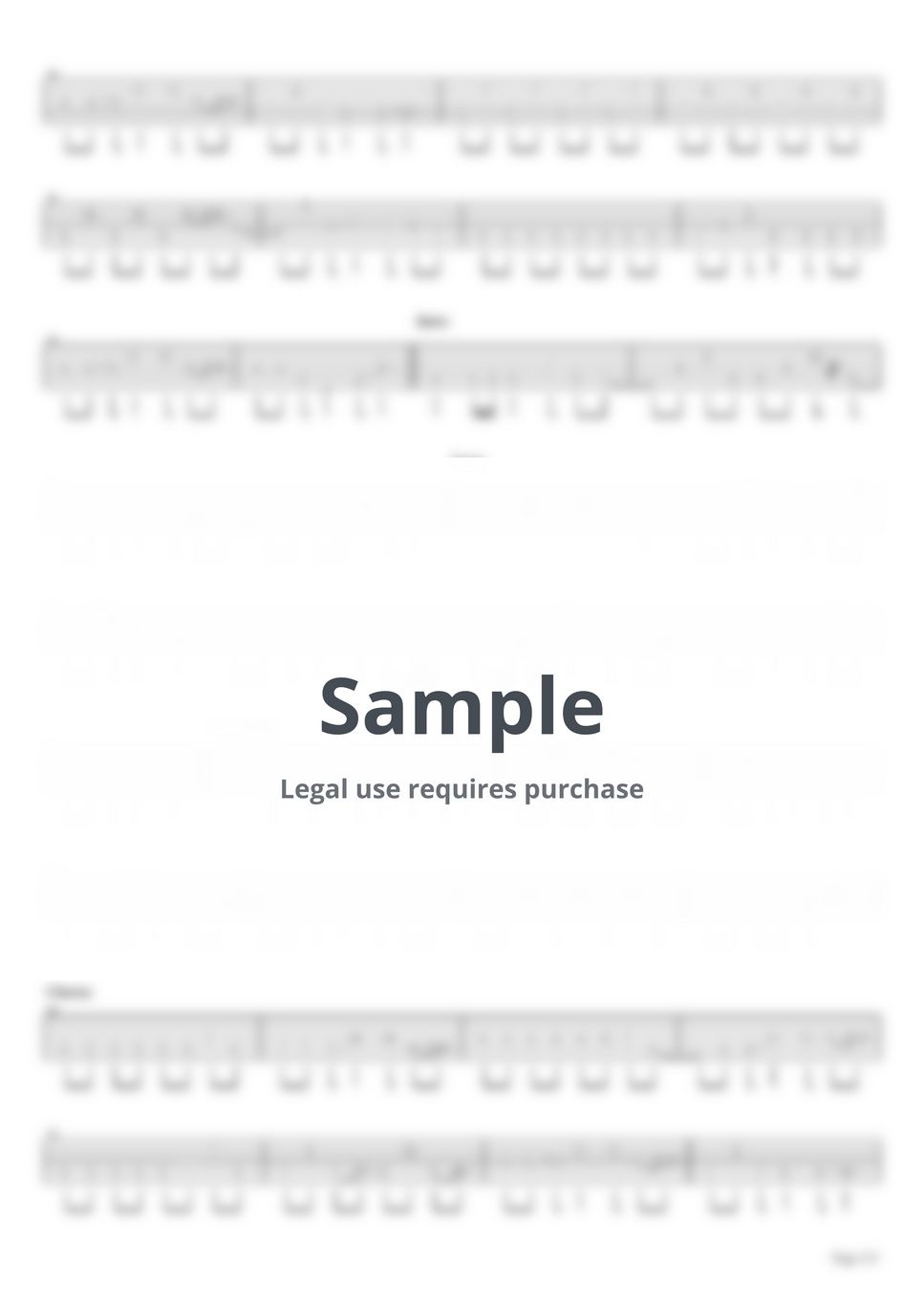 CatChu! - Distortion (Bass TAB) 楽譜 by Muya