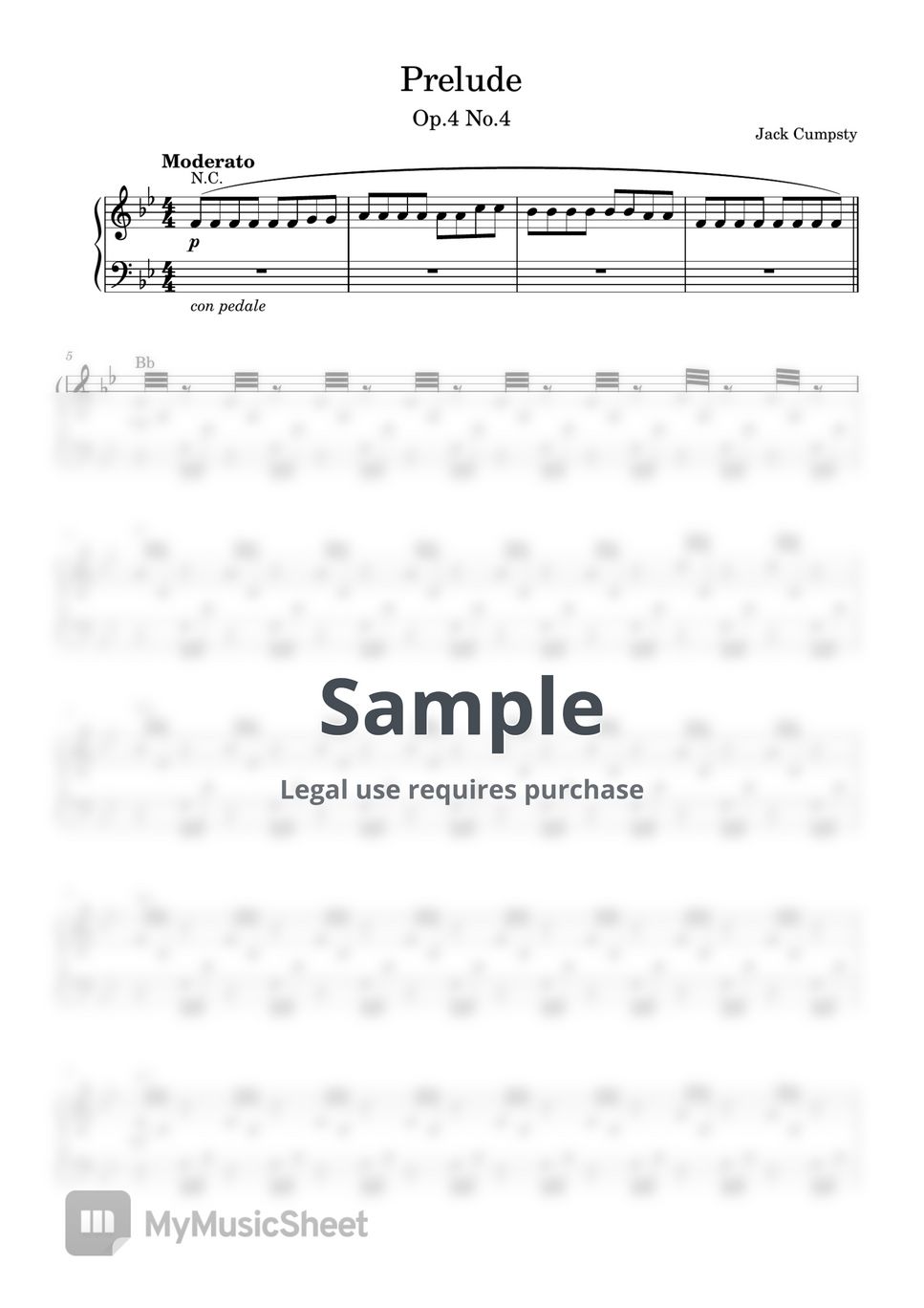 Jack Cumpsty - Prelude Op.4 No.4 Sheet Music