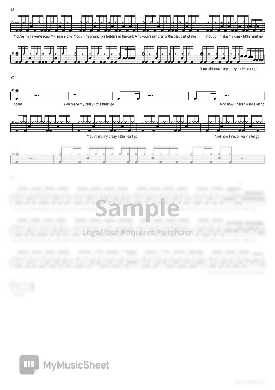 Simple Plan - Boom Sheets by COPYDRUM