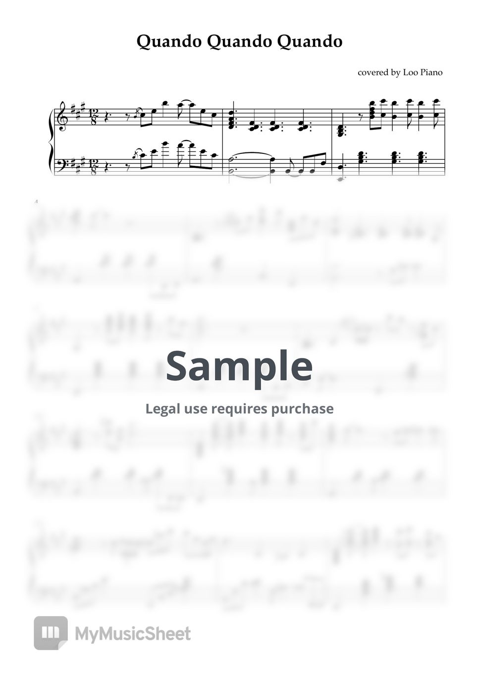 Michael Bublé - Quando, Quando, Quando (Jazz ver.) Sheets by Loo Piano