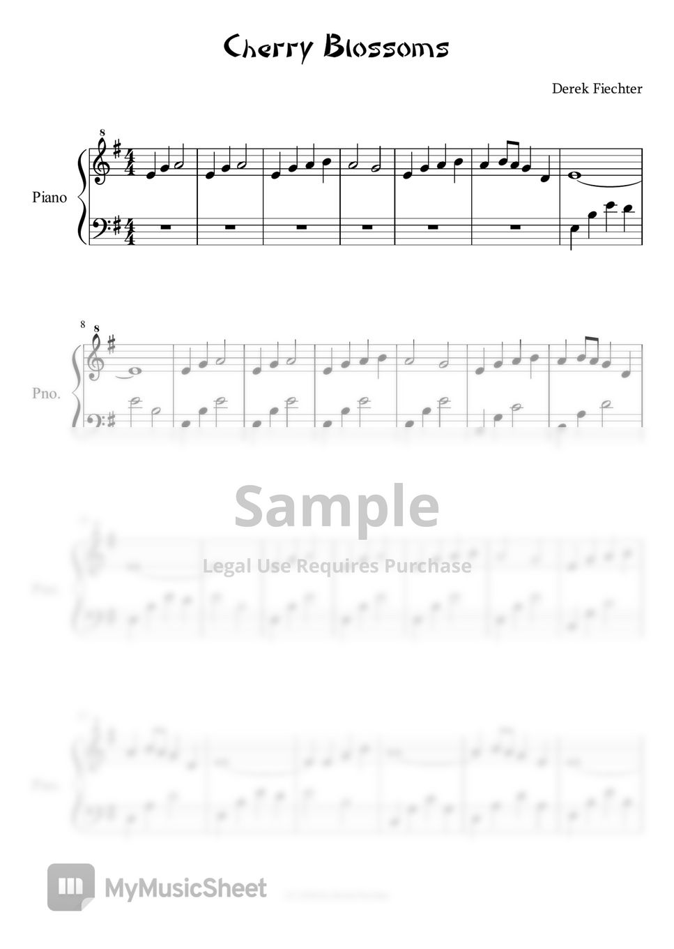 Cherry Blossoms 악보
