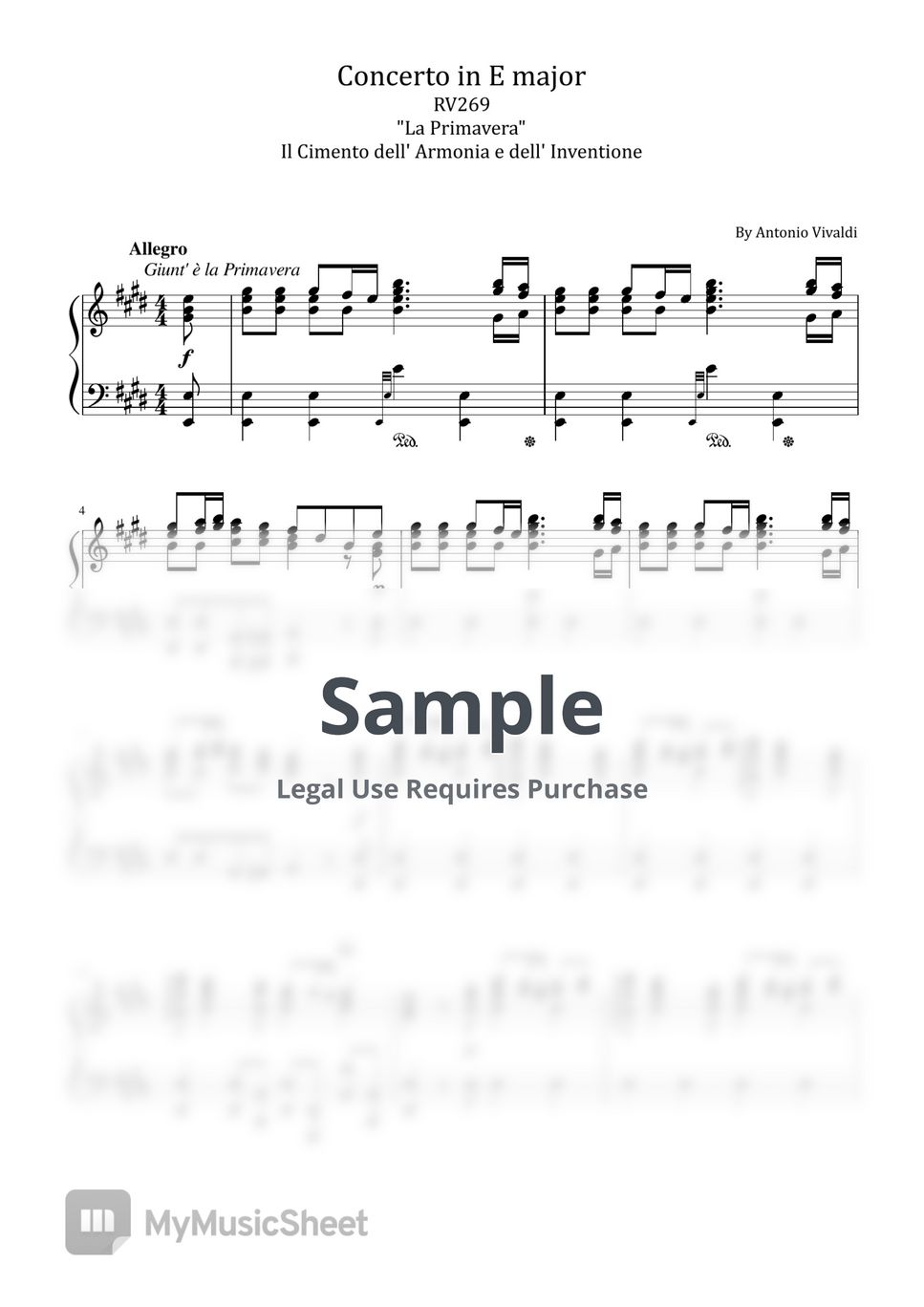 Antonio Vivaldi - Violin Concerto in E major, Op. 8, No. 1, RV.269 ...