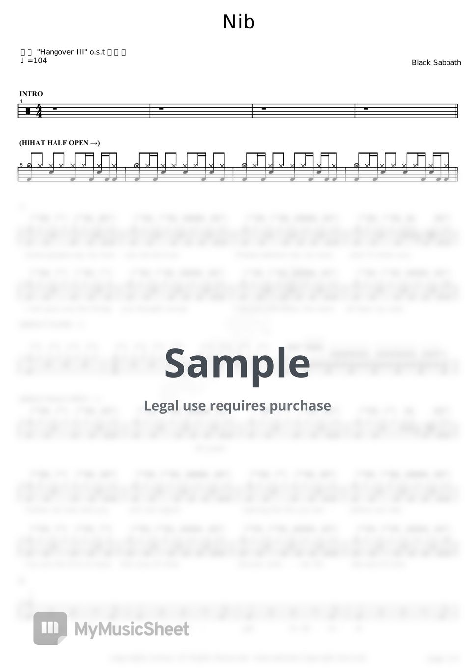 Black Sabbath - nib Sheets by COPYDRUM