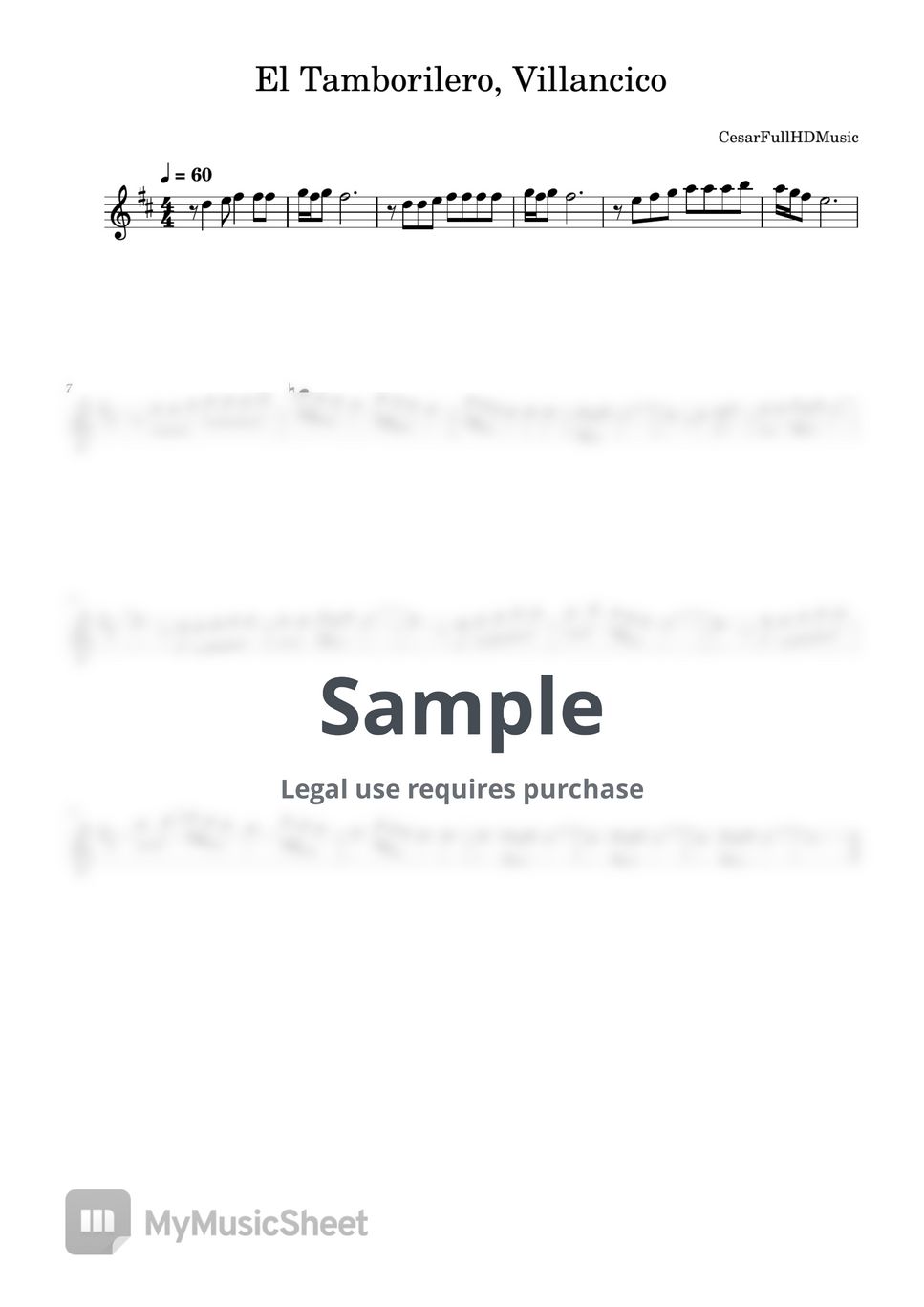 El Tamborilero Sheets