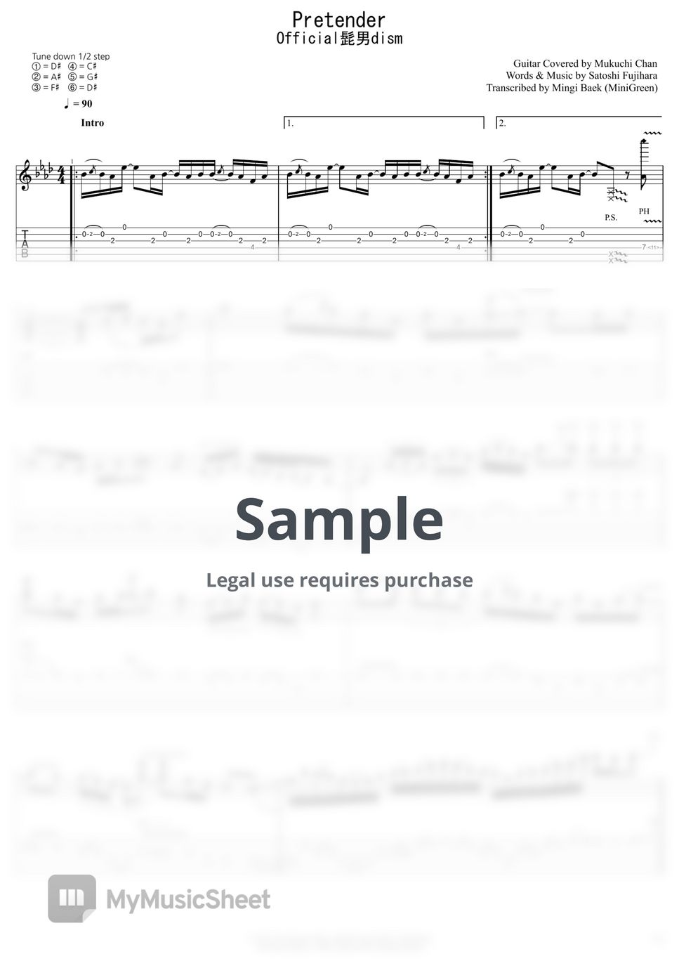 Official髭男dism - Pretender Sheets by mukuchi chan