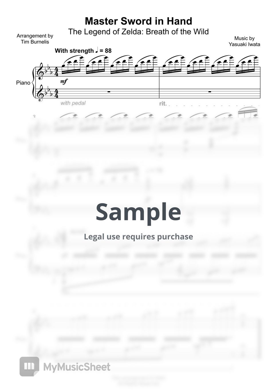 The Legend of Zelda: Breath of the Wild - Master Sword in Hand Sheets ...