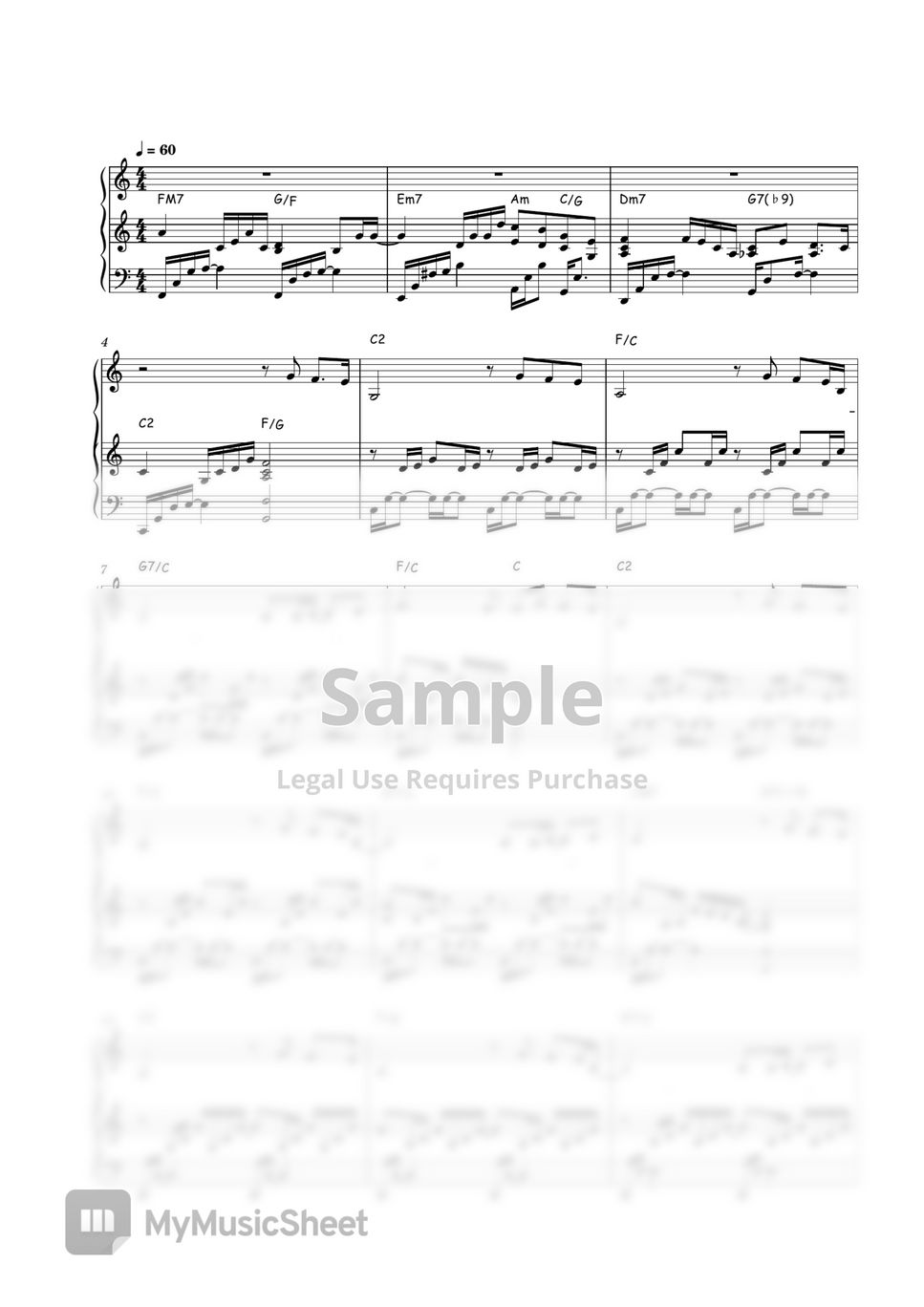 윤석주 은혜 C Key Sheets By 생명의건반