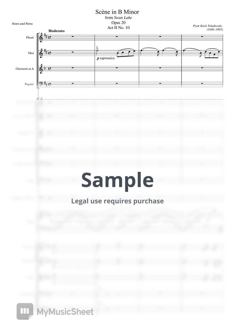 Peter Ilyich Tchaikovsky - Swan Lake (ballet), Op.20 Act II No.10 Scène in B Minor (Original ...