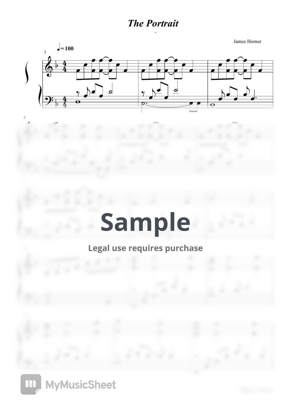 James Horner - The Portrait (Titanic OST) 악보 by dogemusic