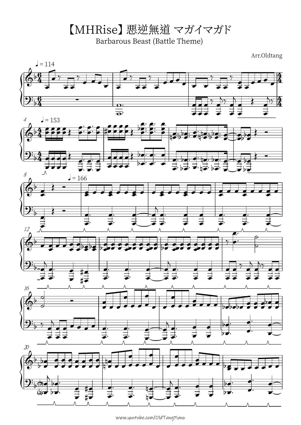 【MHRise】 - Magnamolo OST - Barbarous Beast (Battle Theme) Sheet