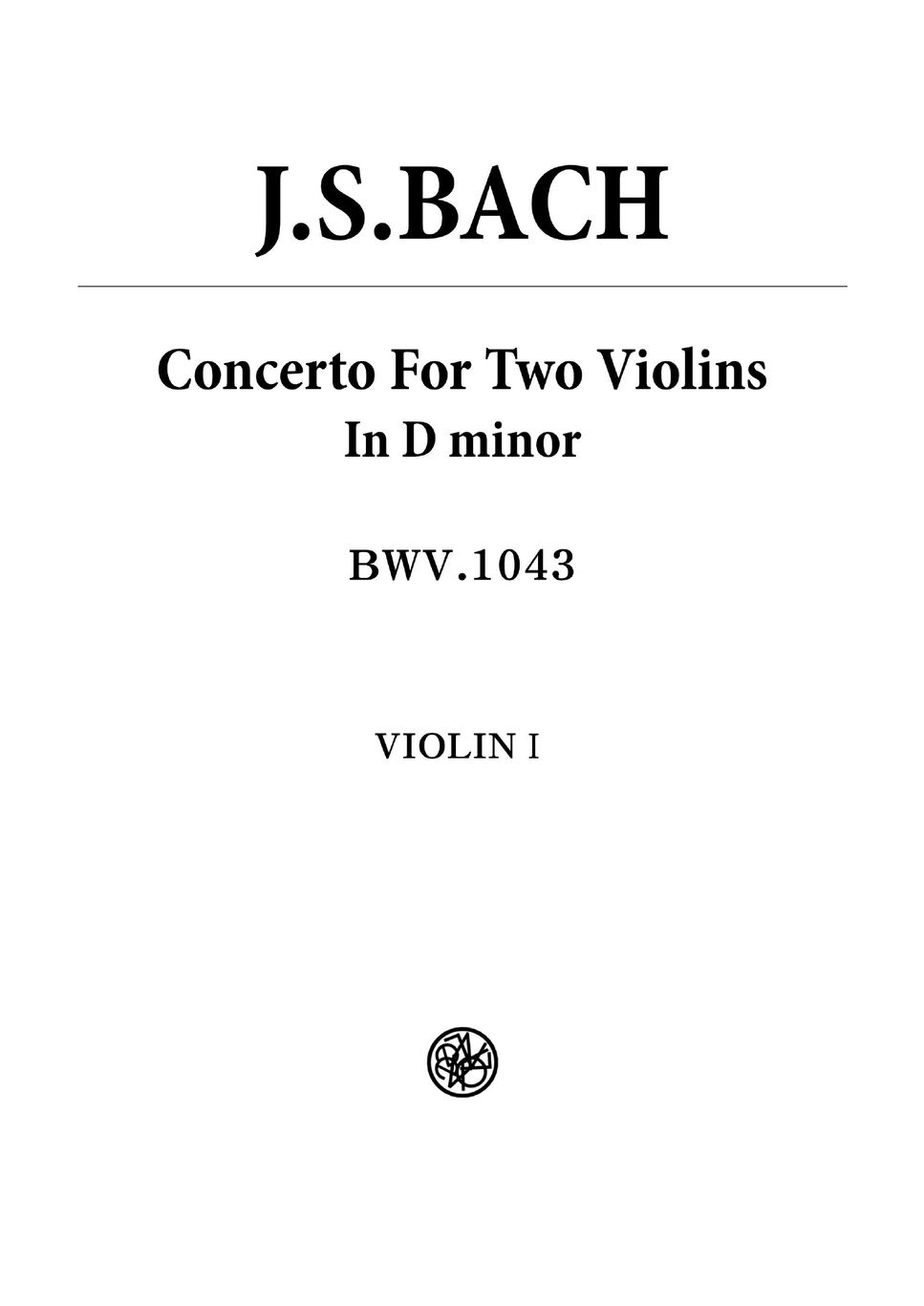 Bach - Concerto for Two Violins BWV.1043 (MR포함) Notenblatt by Lee