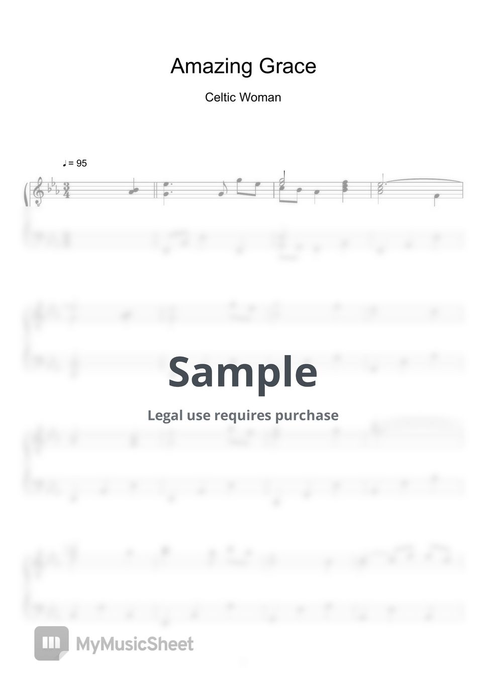 Celtic Woman - Amazing Grace (Sheet Music, MIDI,) Sheets by sayu