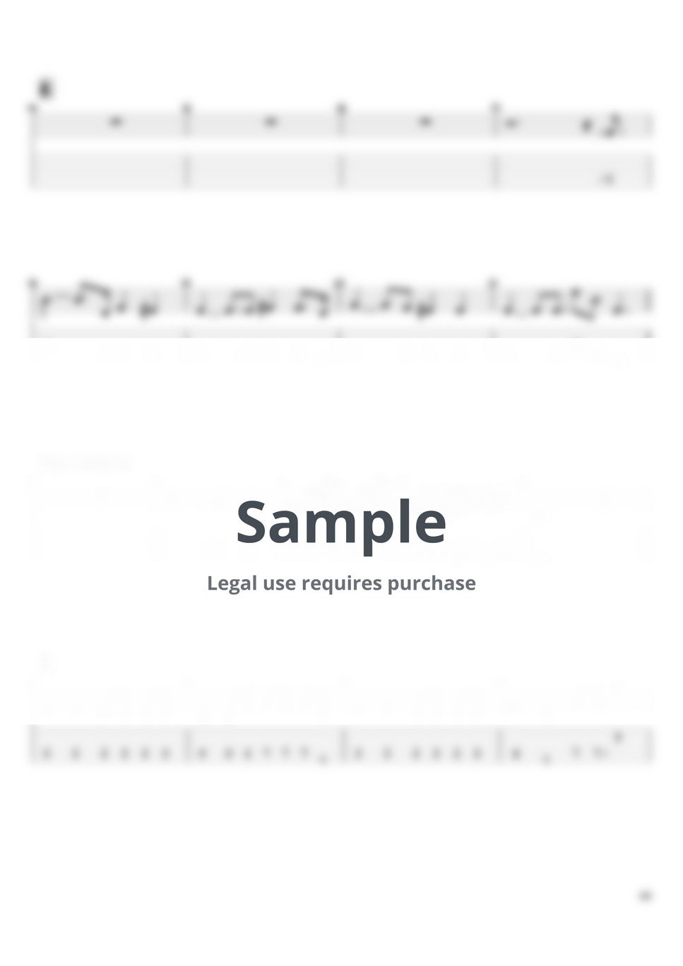 米津玄師 - がらくた (Garakuta -JUNK) Bass Guitar TAB+1 Staff PDF | 김날새 | mymusic5