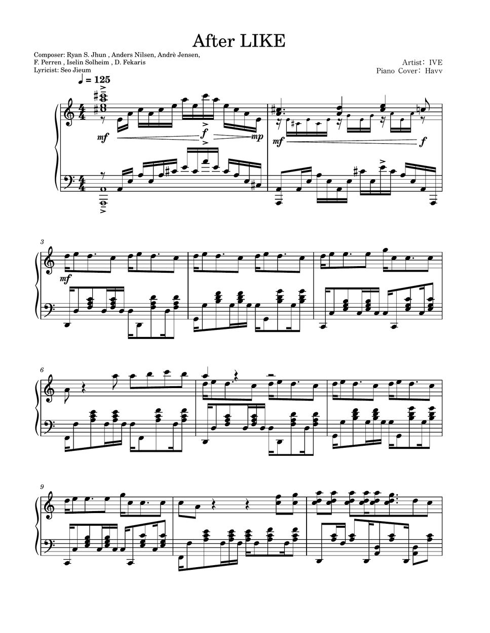 IVE - After LIKE Sheets by Havv