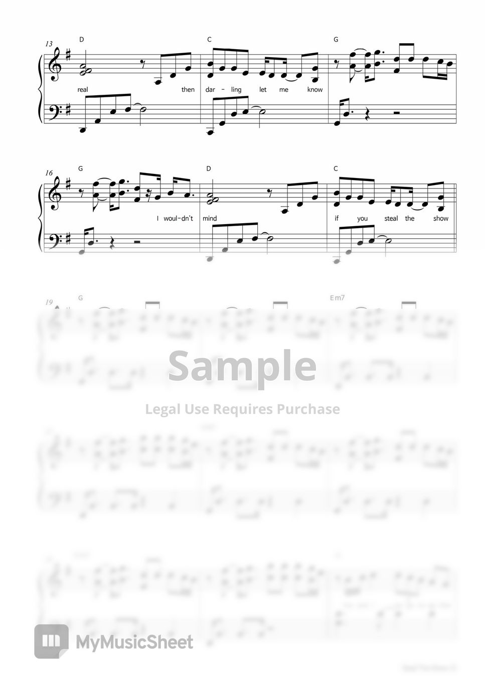 Lauv - Steal The Show ('Elemental' OST) Sheet Music by SangSangPiano