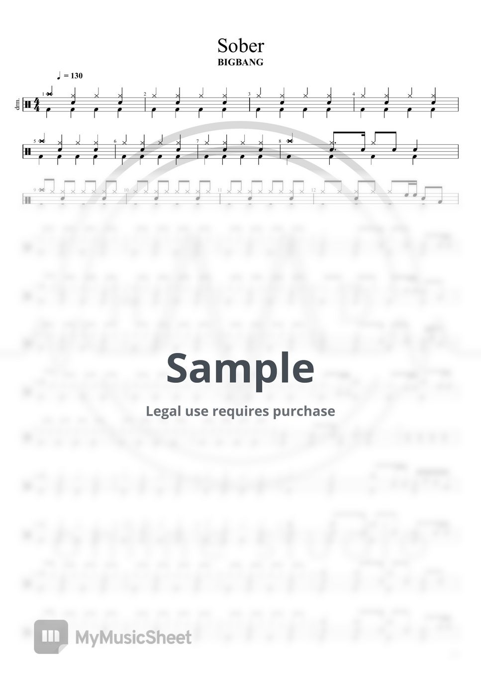 BIGBANG - 맨정신(SOBER) Sheet Music by HMD online studio