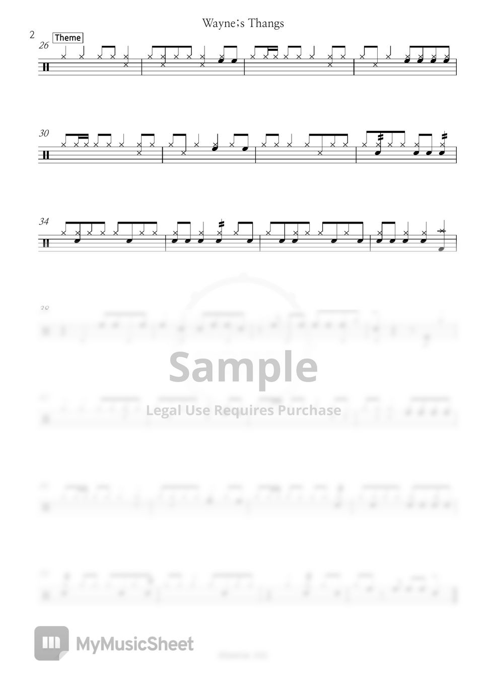 Brian Blade - Wayne's Thangs (Kenny Garrett) Sheets by JD log