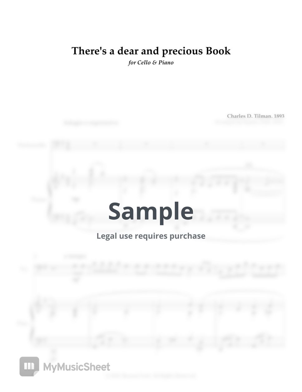 Charles D. Tilman - [Hymn] There's a dear and precious book (Cello ...