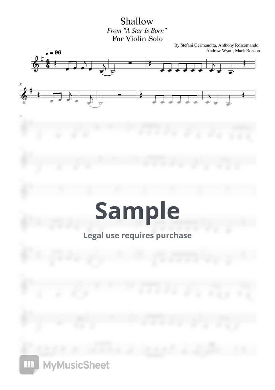 By Stefani Germanotta, Anthony Rossomando, Andrew Wyatt, Mark Ronson ...