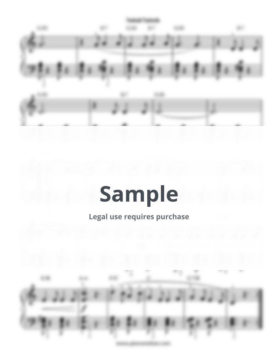 Luciano Pavarotti - Funiculi, Funicula (Easy Piano) Sheets by Piano Notion