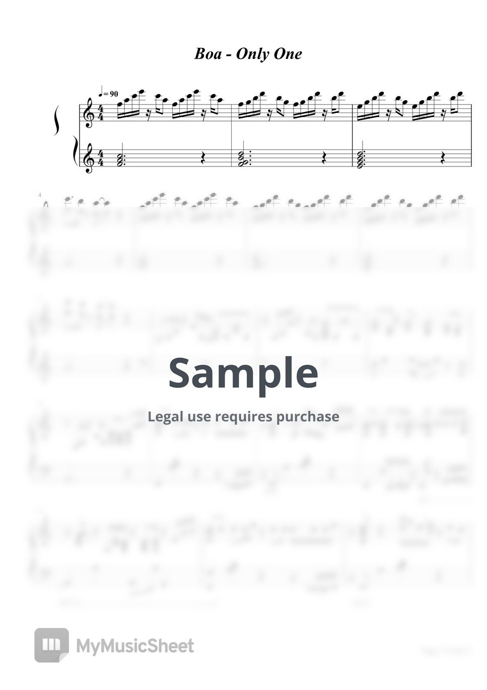 BoA（宝儿） - Only One (BoA) Sheets by Yilun