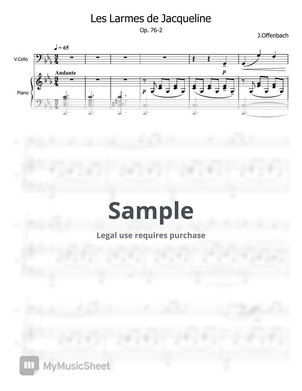 J.Offenbach - Les Larmes de Jacqueline / 쟈클린의 눈물 / Jacqueline's Tears ...