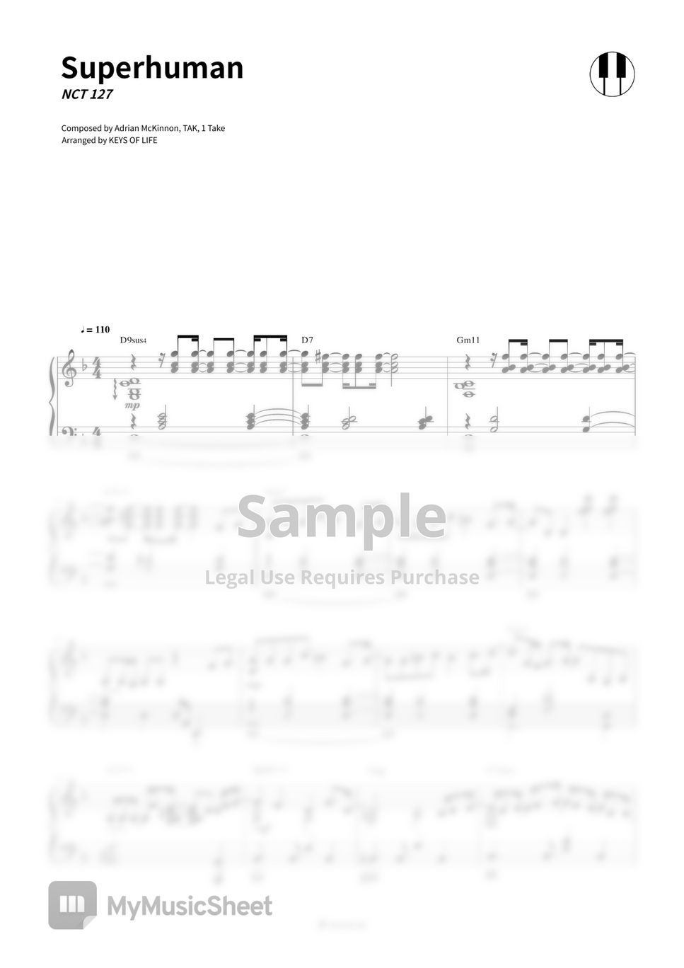 NCT 127 - Superhuman Sheet Music