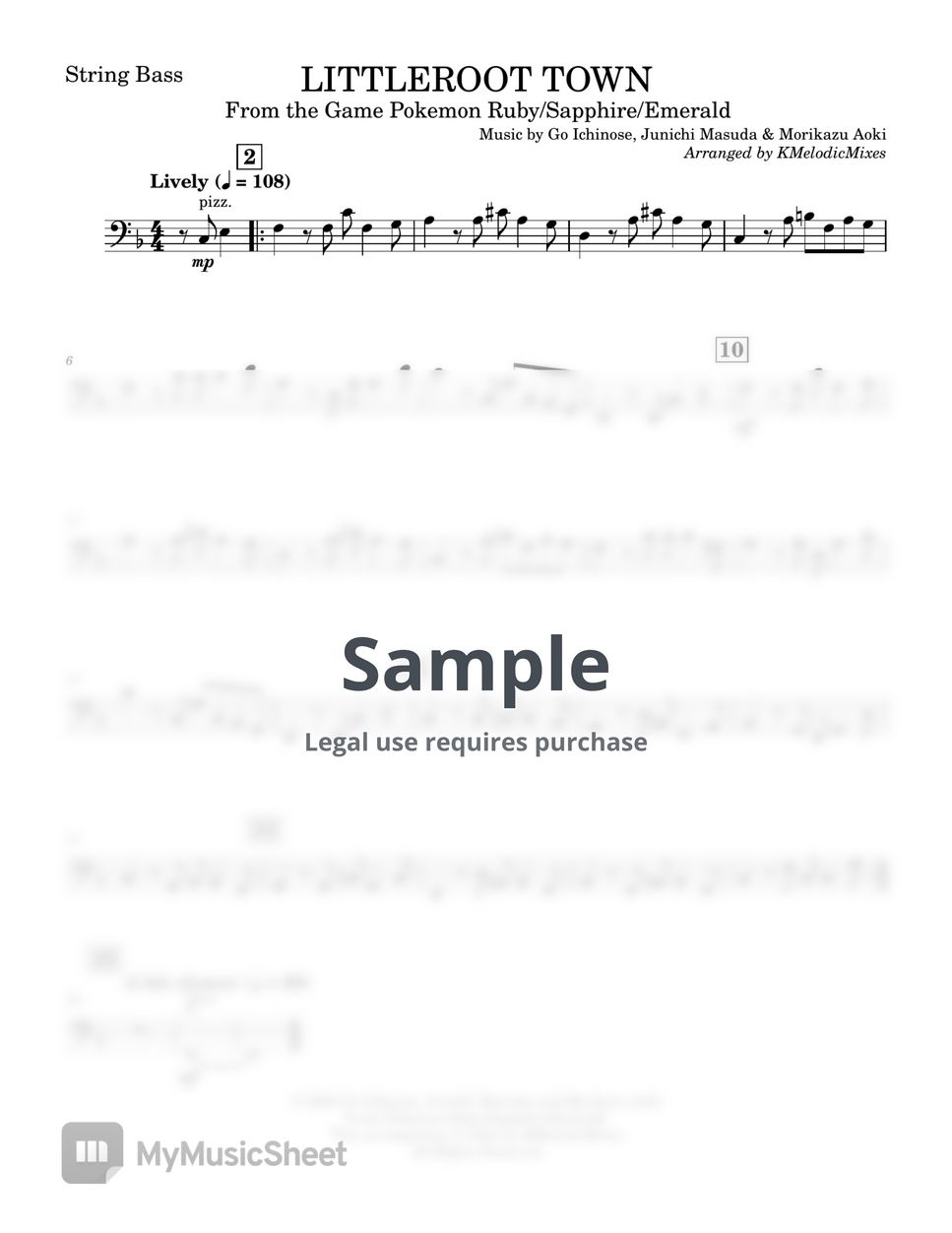 Pokemon Ruby/Sapphire/Emerald - Littleroot Town (Bass) Sheets by ...