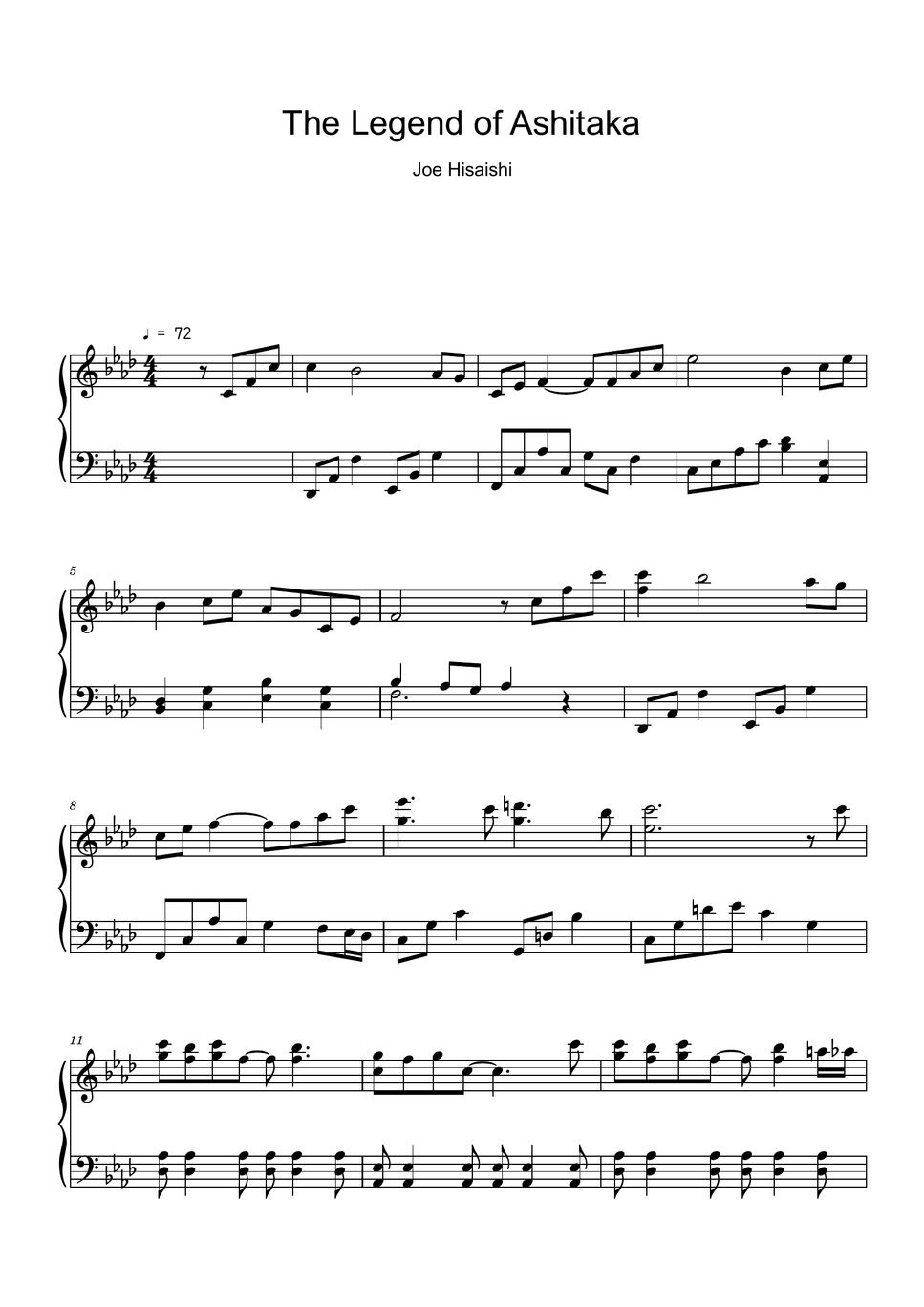 久石譲 (Joe Hisaishi) - The Legend of Ashitaka アシタカせっ記 (Mononoke Hime ...